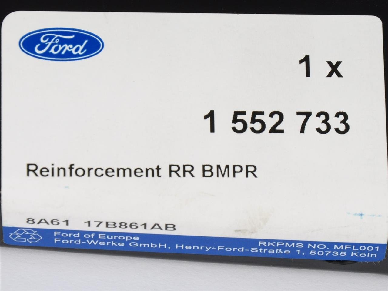 UCHWYT ŚLIZG ZDERZAKA TYŁ FIESTA 2008-12 / 2012- _ 1552733 _ 8A61 ...