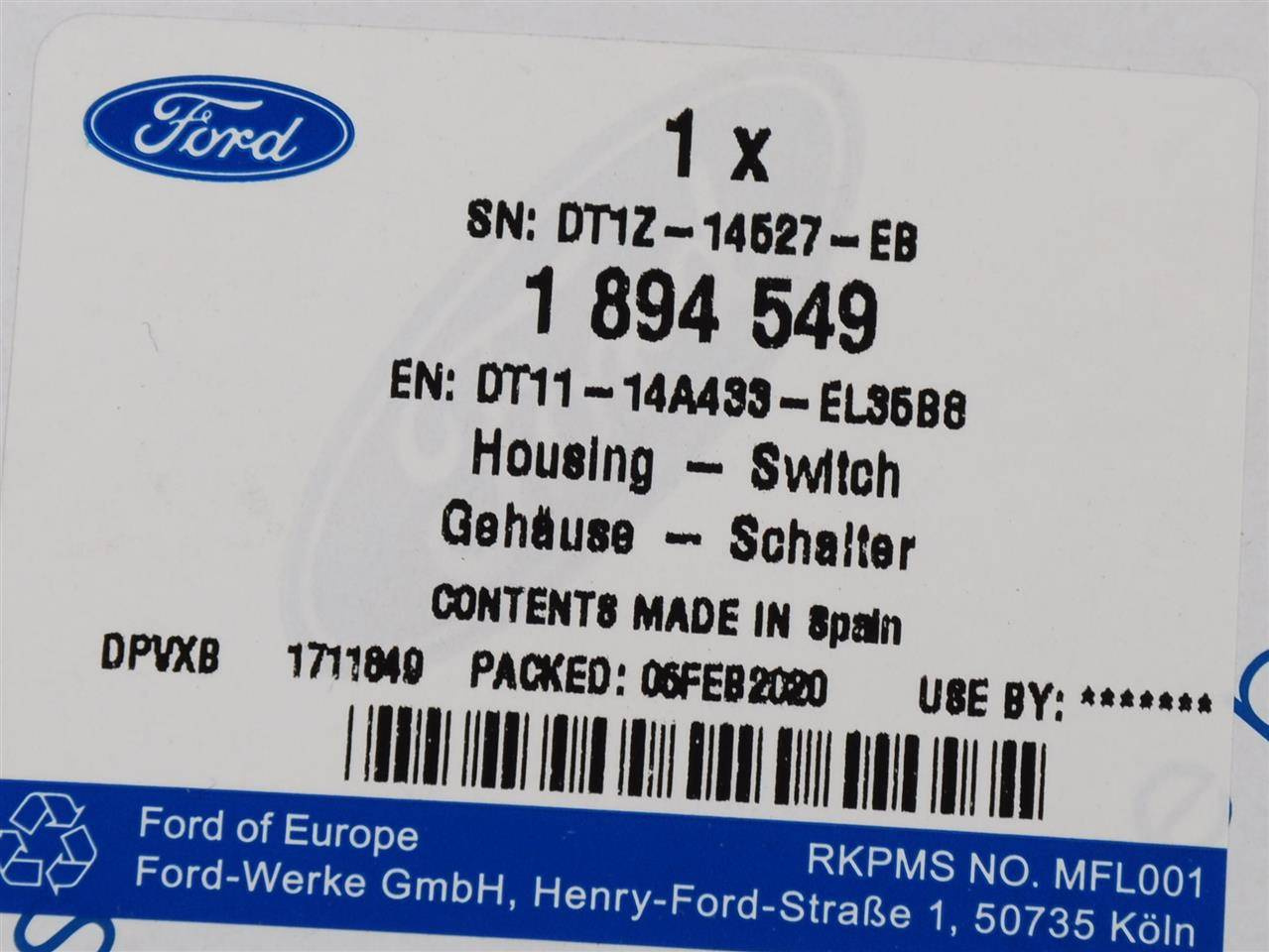 UCHWYT WEWNĘTRZNY DRZWI LEWYCH CONNECT 14-18 _ 1894549 _ DT11-14A433 ...