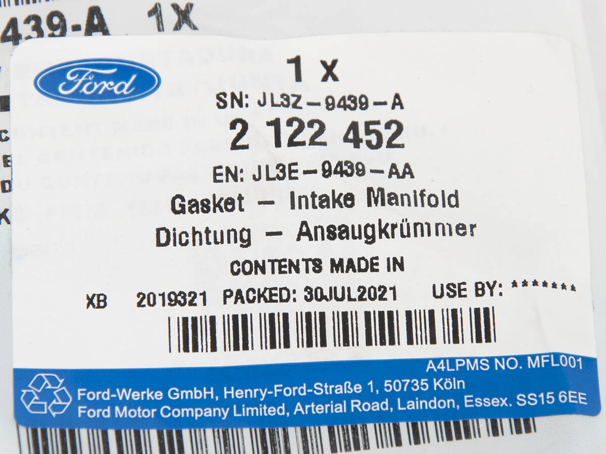 USZCZELKA KOLEKTORA DOLOTOWEGO MUSTANG 17- 5,0 _ 2122452 _ JL3E-9439-AA ...