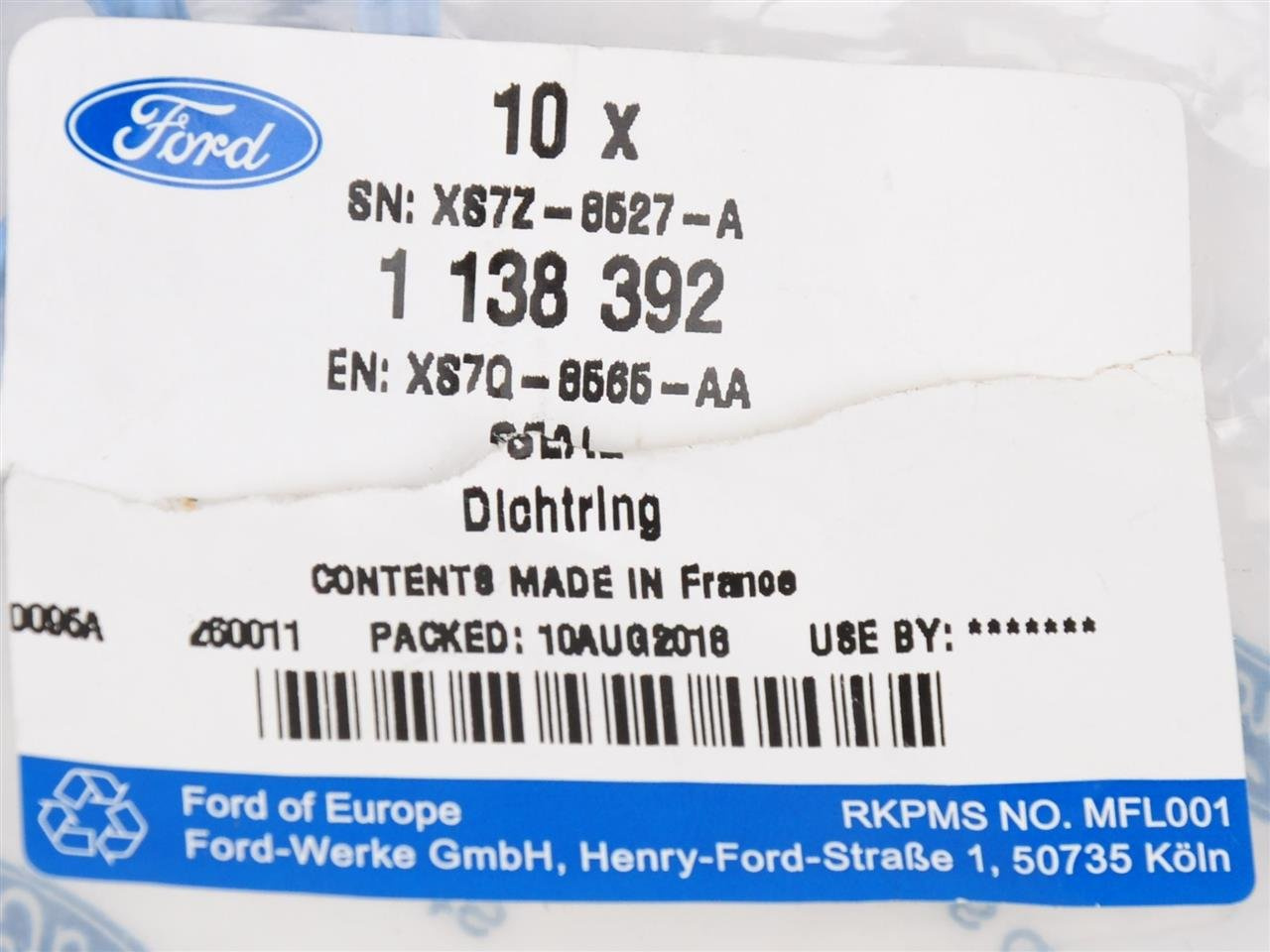 USZCZELKA KOLEKTORA SSĄCEGO FORD 2,2 2,4 3,2 D _ 1138392 _ XS7Q-8565-AA ...