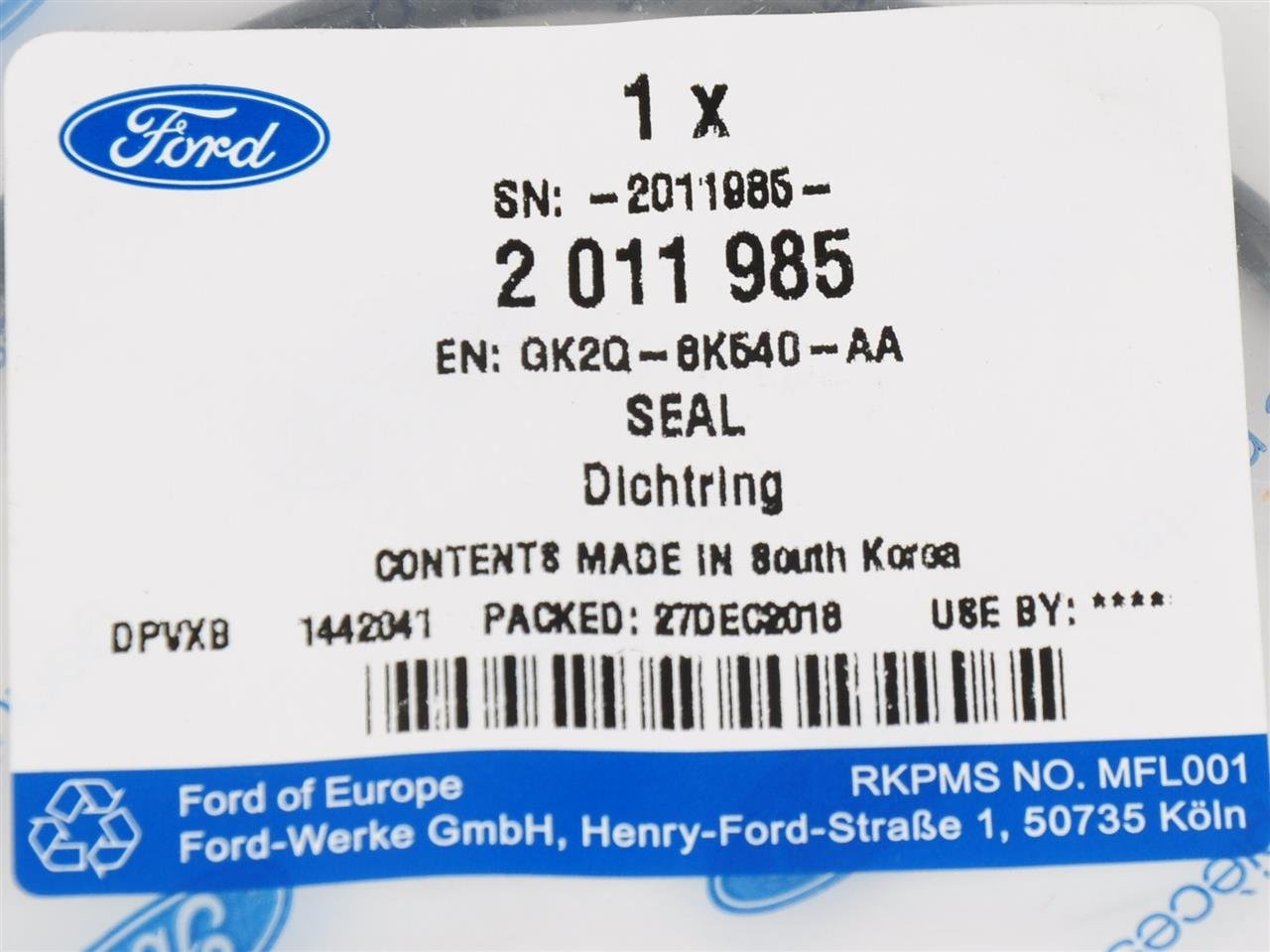 USZCZELKA POMPY WODY 2,0 ECOBLUE TRANSIT 16- 19- _ 2622083 _ GK2Q-8K540 ...