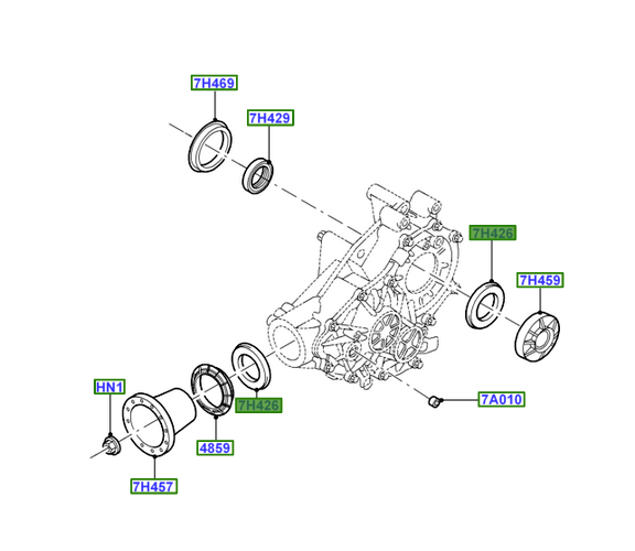 USZCZELNIACZ PRZEKŁADNI KĄTOWEJ MAVERICK 2000-2006 _ 2121830 _ GB53 ...