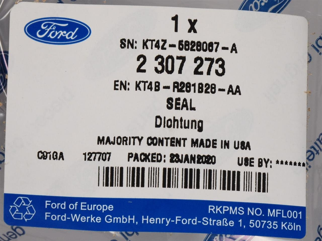 USZCZELNIENIE WLEWU PALIWA EDGE 17- _ 2307273 _ KT4B-R281B28-AA _ KT4Z ...