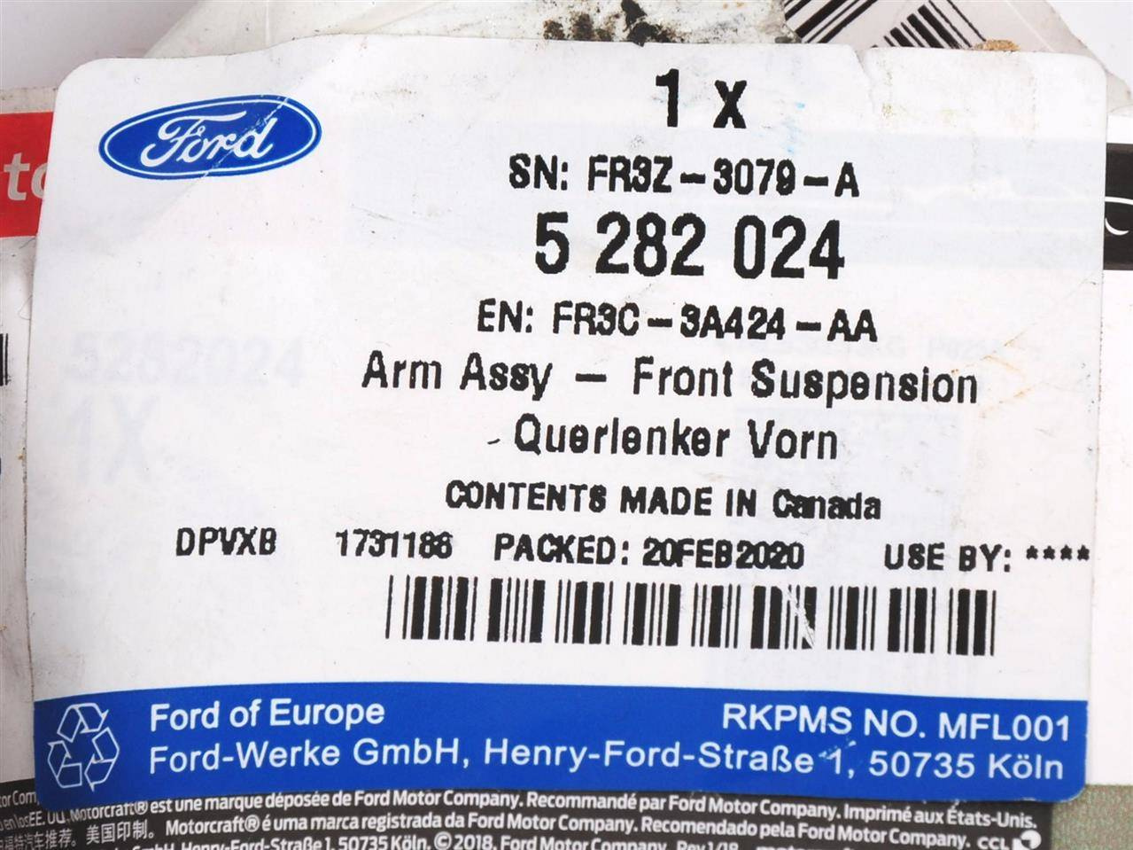 WAHACZ PRZEDNI DOLNY LEWY MUSTANG 15- 17- _ 5282024 _ FR3C-3A424-AA ...