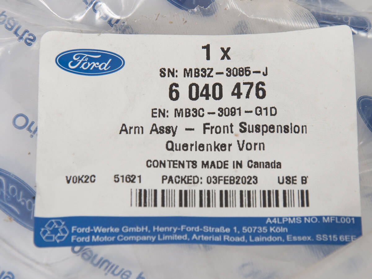 WAHACZ PRZEDNI GÓRNY LEWY BRONCO 21- _ 6040476 _ MB3C-3091-G1D | | Ford ...