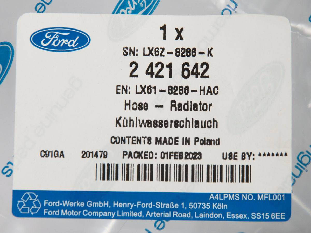 WĄŻ DOLNY CHŁODNICY KUGA 20- 2.5 HYBRYDA _ 2421642 _ LX61-8286-HAC ...