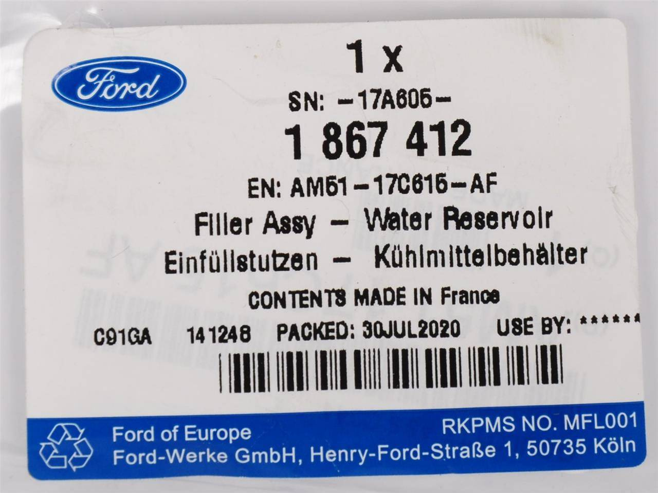 WLEW ZBIORNICZKA C-MAX 15-19 / FOCUS C-MAX 11-15 _ 1867412 _ AM51 ...