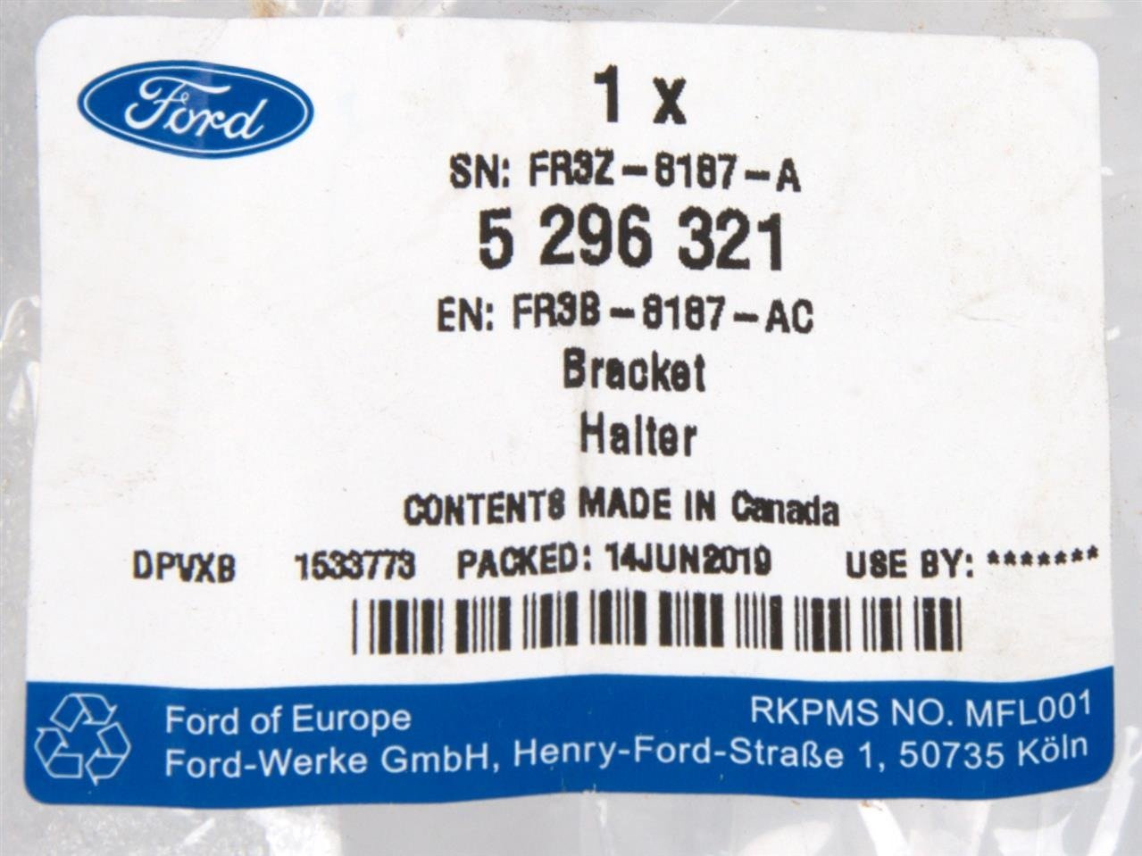 WSPORNIK WZMOCNIENIA LEWY MUSTANG 2015-17 / 2017- _ 2593810 _ FR3B-8187 ...