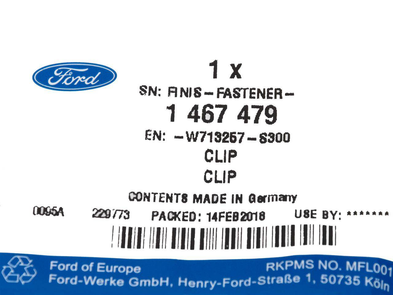 ZACISK BOCZKU TYLNEJ KLAPY S-MAX/GALAXY 06-15 _ 1467479 _ W713257-S300 ...