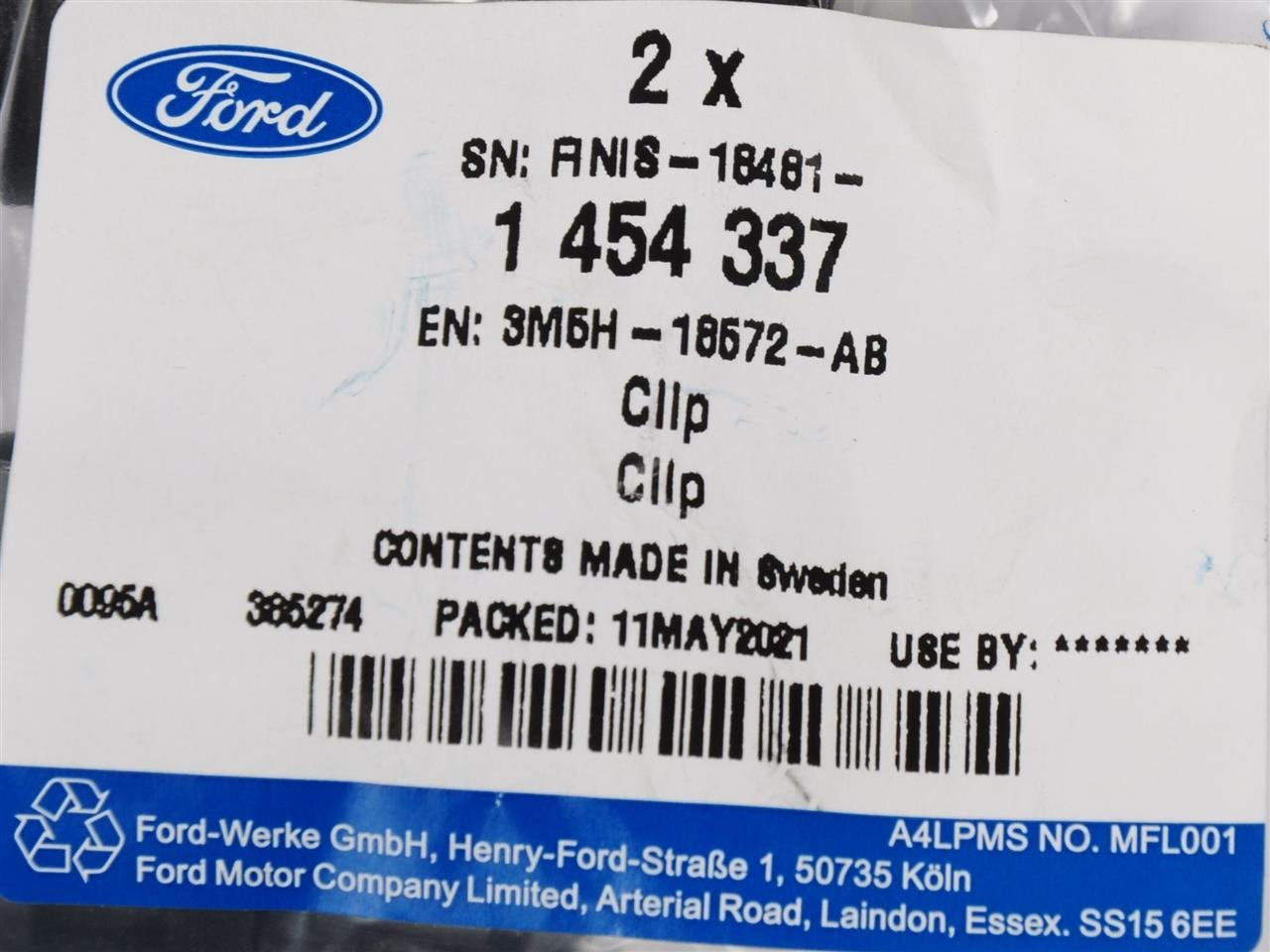 ZACISK PRZEWODU NAGRZEWNICY FOCUS C-MAX KUGA 08- _ 1454337 _ 3M5H-18572 ...