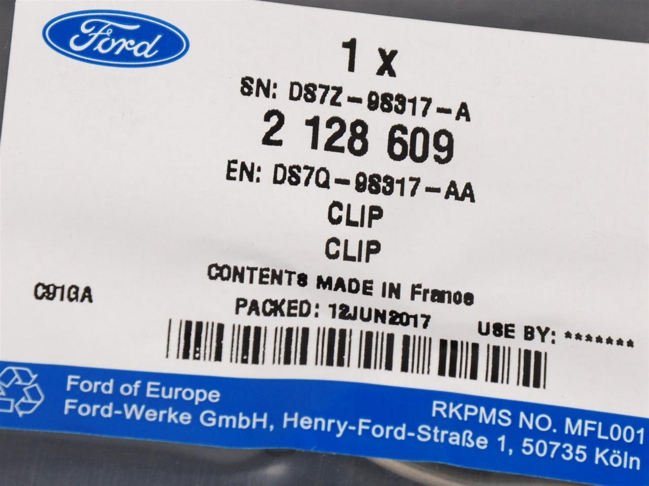 ZACISK RURKI PALIWOWEJ CZUJNIKA TEMPERATURY FORD _ 2128609 _ DS7Q-9S317 ...