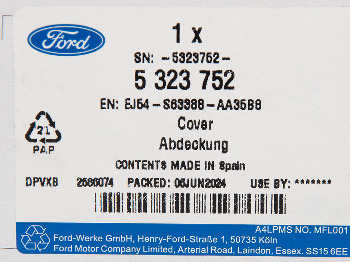 ZAŚLEPKA PRAWA PODSTAWY FOTELA TYŁ KUGA 12- _ 5323752 _ EJ54-S63388 ...