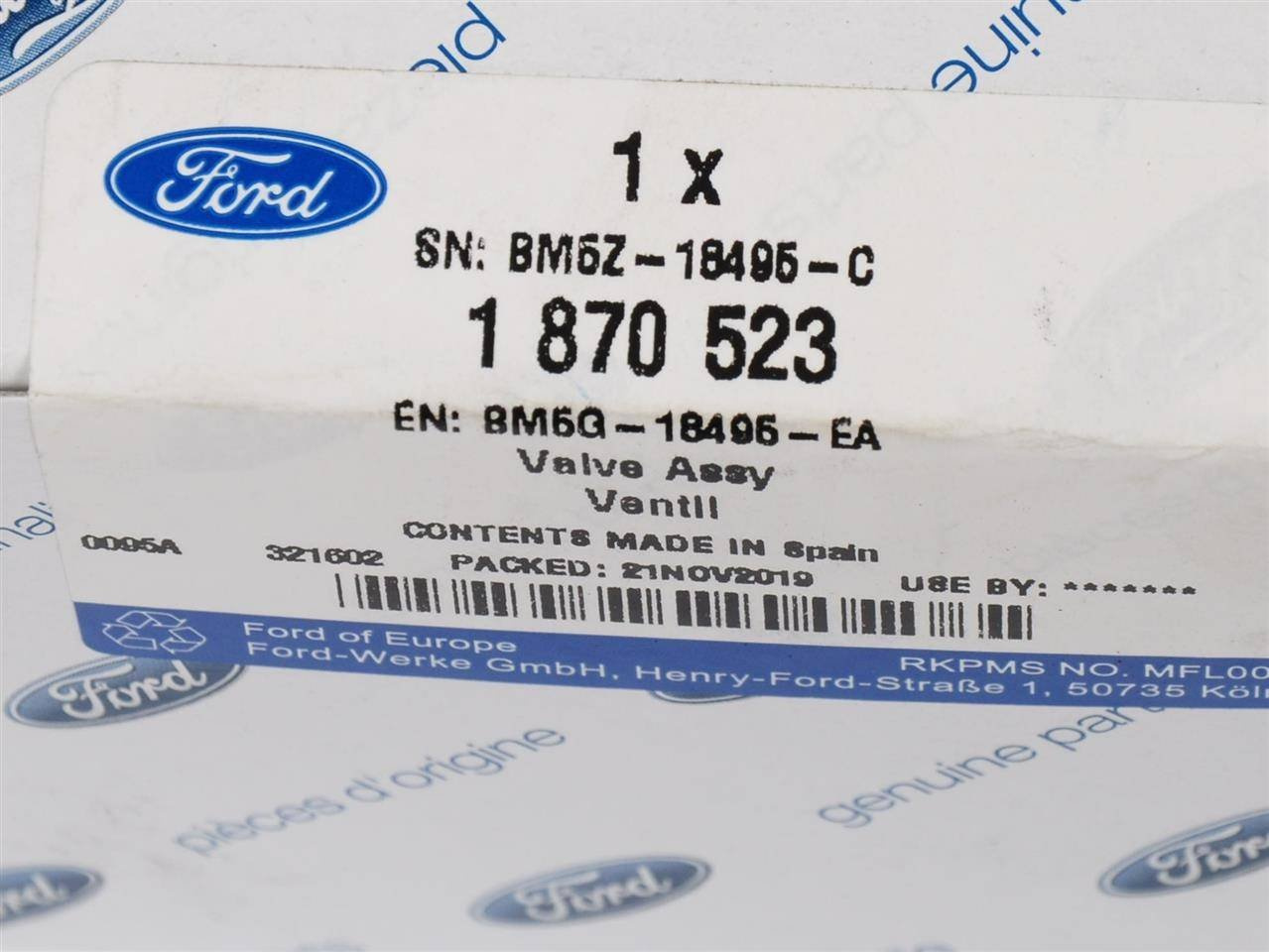 ZAWÓR UKŁADU CHŁODZENIA 1.6 EB KUGA FOCUS FIESTA _ 1870523 _ BM5G-18495 ...