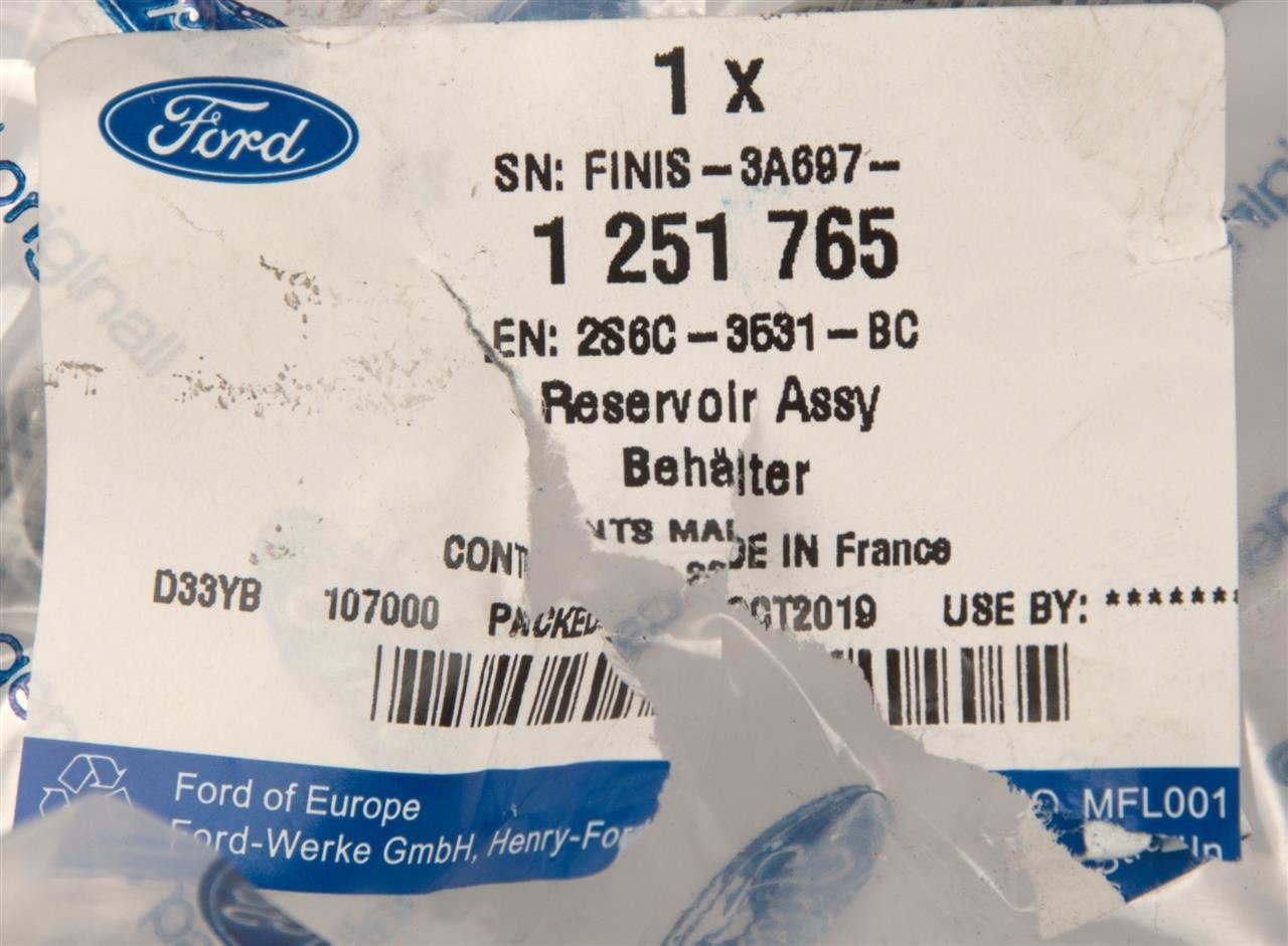 ZBIORNIK PŁYNU WSPOMAGANIA FIESTA / FUSION 2002 _ 1251765 _ 2S6C-3531 ...