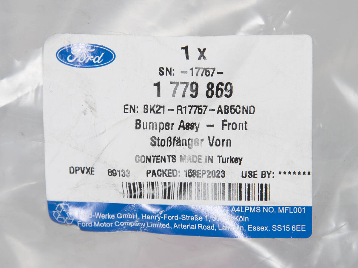 ZDERZAK PRZEDNI CUSTOM 12-18 / TEMPEST GREY_ 1779869 _ BK21-R17757 ...