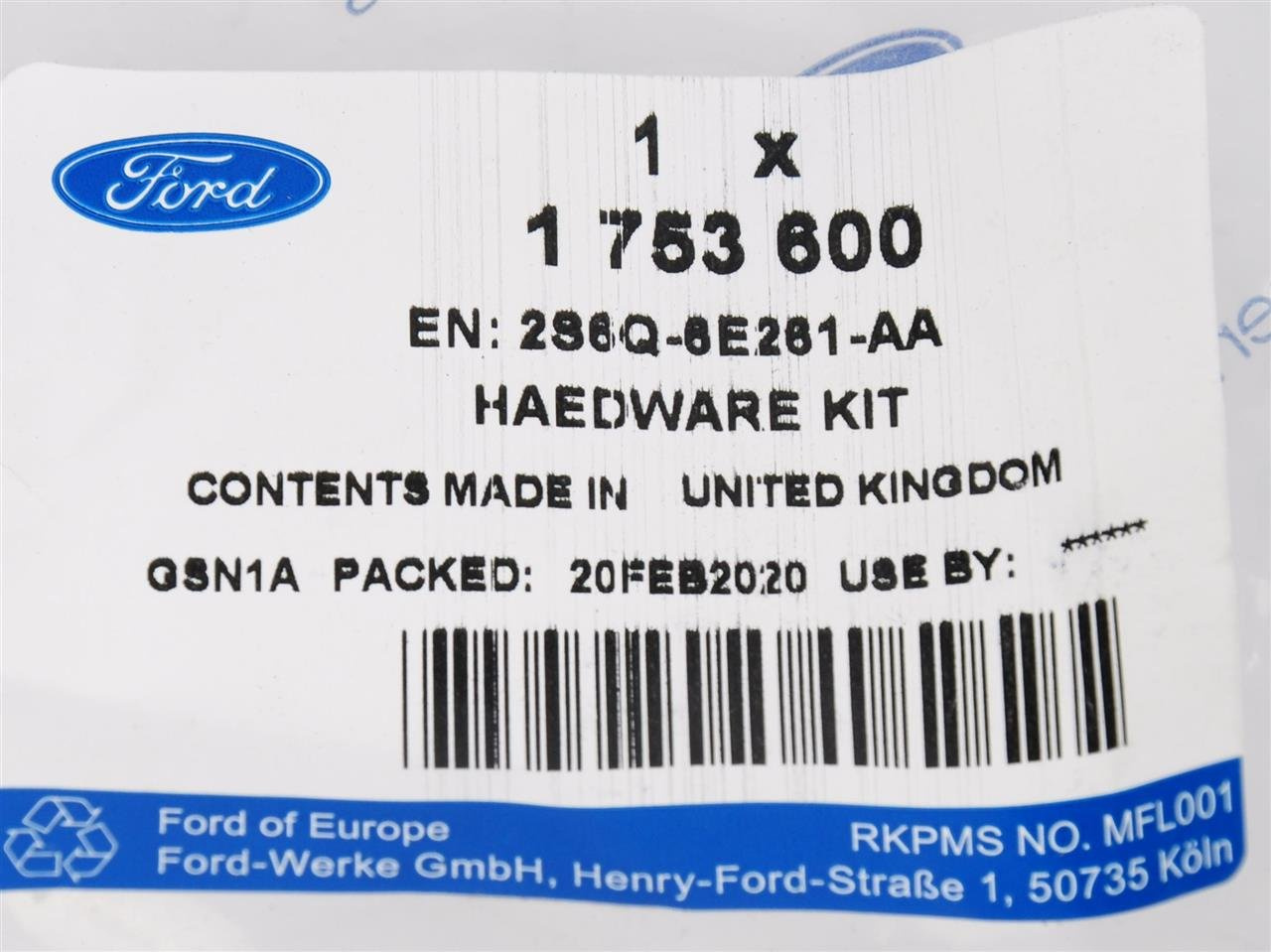 ZESTAW ŚRUB DO ROZRZĄDU 1.4 1.5 1.6 TDCI FORD _ 1753600 _ 2S6Q-6E261-AA ...