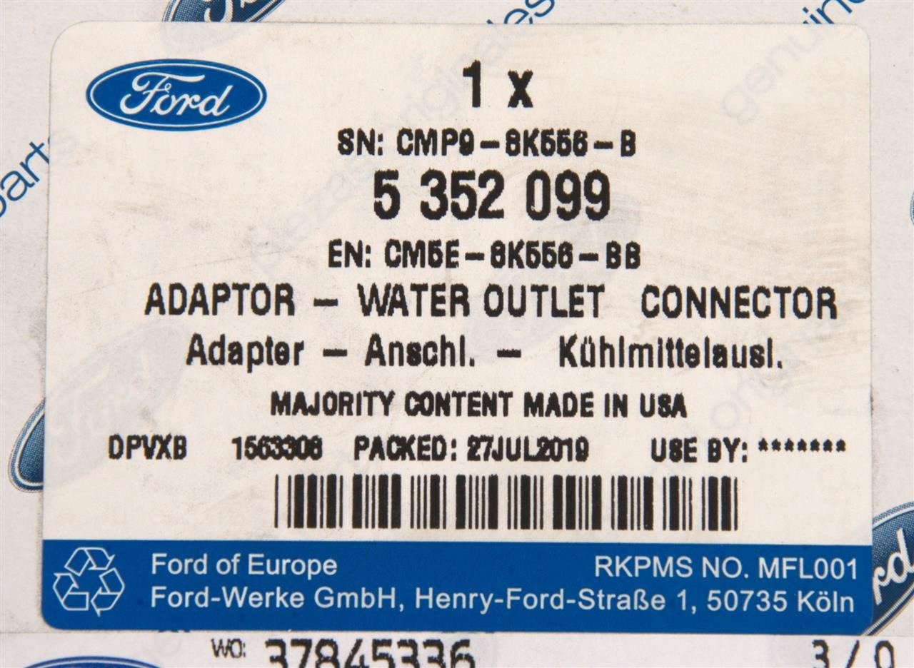 ZŁĄCZE WYLOTOWE WODY 2,0 16V DOHC FOCUS ECOSPORT _ 5352099 _ CM5E-8K556 ...