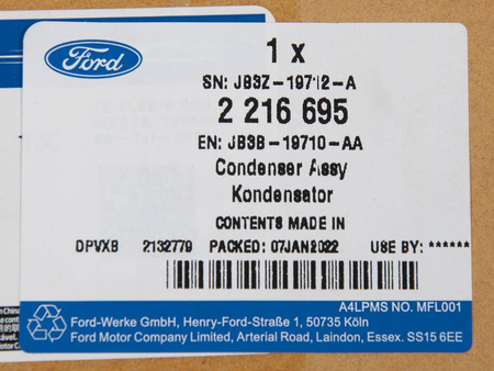 CHŁODNICA KLIMATYZACJI RANGER 19- SILNIKI PANTHER _ 2216695 _ JB3B ...