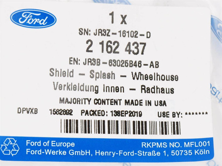 DEFLEKTOR NADKOLA PRAWY MUSTANG 2017- _ 2162437 _ JR3B-63025B46-AB ...