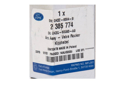 DŹWIGIENKA ZAWOROWA POPYCHACZ FORD DIESEL ECOBLUE _ 2385774 _ GK2Q ...