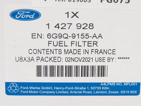 FILTR PALIWA 2.2 DURATORQ MONDEO S-MAX / GALAXY_ 1427928 _ 6G9Q-9155-AA ...