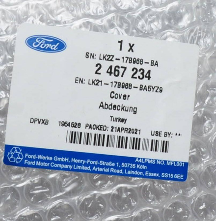 KRATKA GRILL ZDERZAKA PRZÓD TOURNEO CUSTOM 20- _ 2467234 _ LK21-17B968 ...