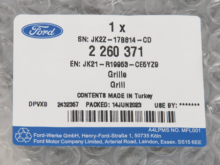 KRATKA HALOGENU LEWA TRANSIT/TOURNEO CUSTOM 18-19 _ 2260371 _ JK21 ...