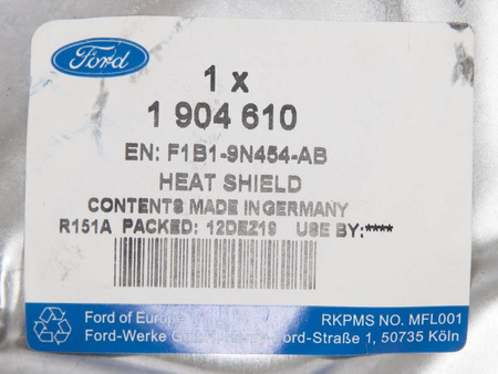 OSŁONA TERMICZNA UKŁADU WYDECHOWEGO TRANSIT/TOURNEO COURIER 15 ...