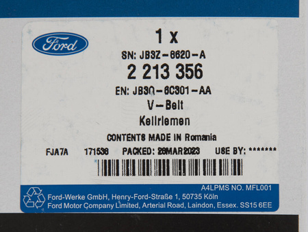 PASEK KLINOWY WIELOROWKOWY ALTERNATORA RANGER 19- _ 2213356 _ JB3Q ...