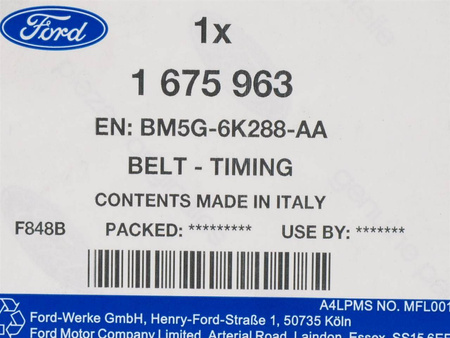 PASEK ROZRZĄDU 1.5 1.6 EB MONDEO FOCUS KUGA _ 1675963 _ BM5G-6K288-AA ...