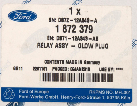 PRZEKAŹNIK FORD WIELE MODELI _ 1872379 _ DS71-12A343-AB | | Ford ...