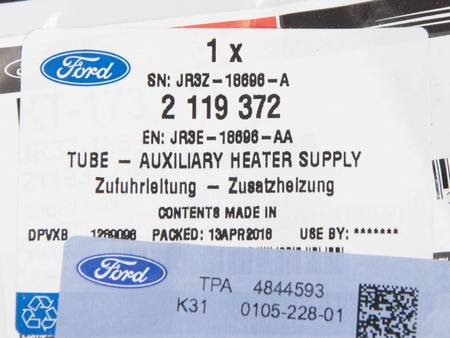 PRZEWÓD RURKA UKŁADU CHŁODZENIA GŁOWICY MUSTANG 17- _ 2119372 _ JR3E ...