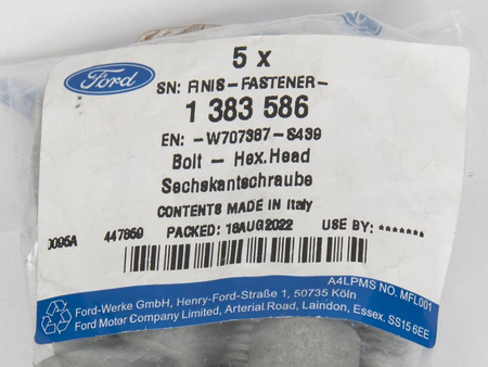 ŚRUBA PIASTY KOŁA PRZEDNIEGO TRANSIT 00- 06- _ 1383586 _ W707387-S439 ...