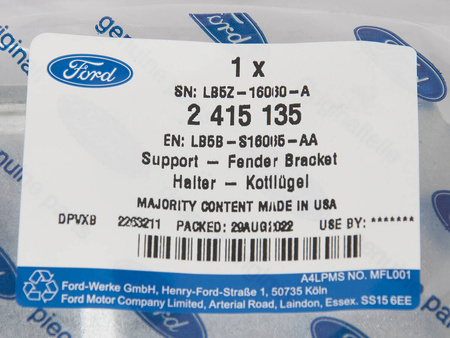 UCHWYT BŁOTNIKA PRAWY TYLNY EXPLORER 20- _ 2415135 _ LB5B-S16065-AA ...