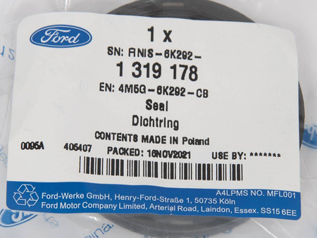 USZCZELNIACZ WAŁKA ROZRZĄDU PRZÓD 1.5 1.6 EB FORD _ 1319178 _ 4M5G ...